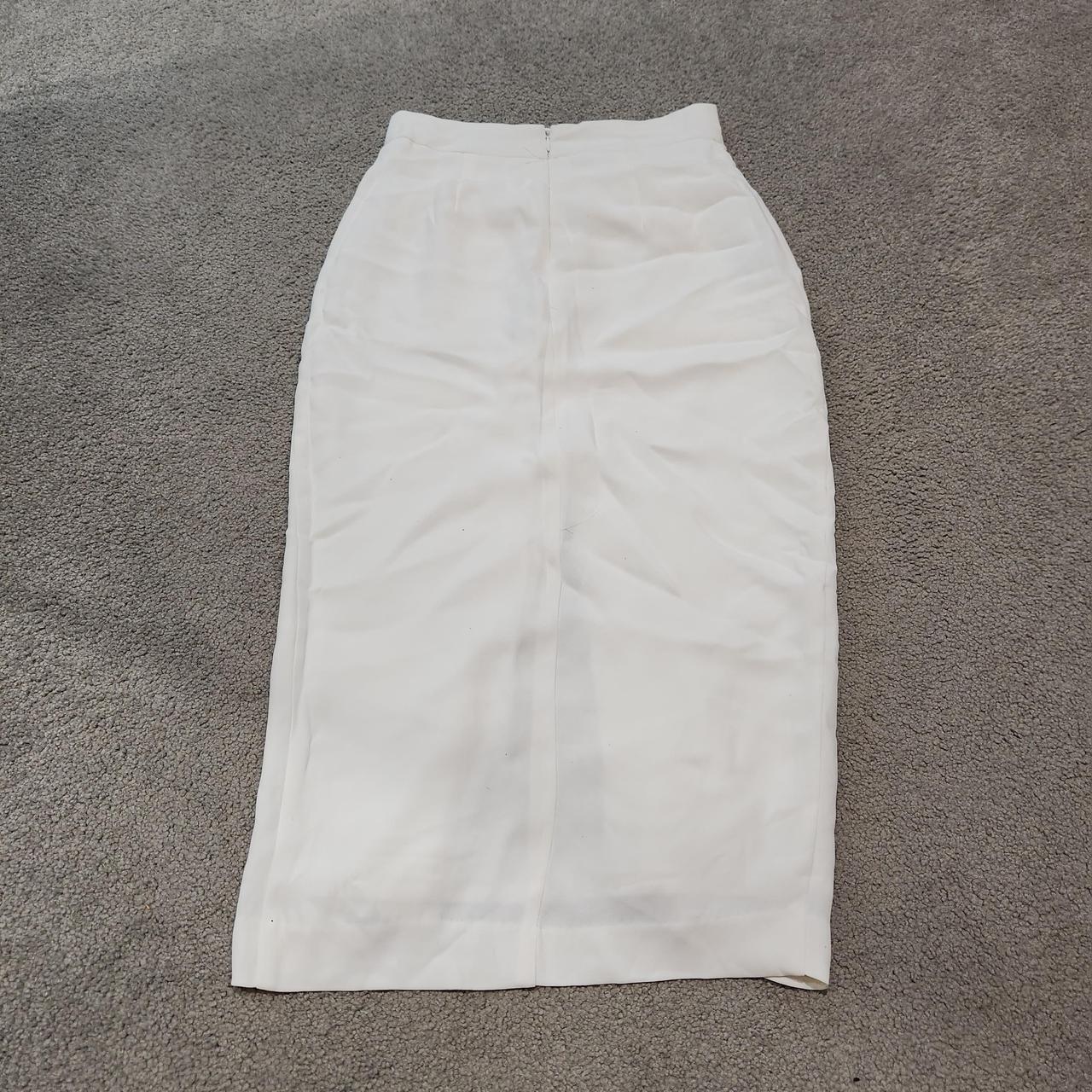 Witchery White Pencil Midi Skirt Size Au 6 But Depop