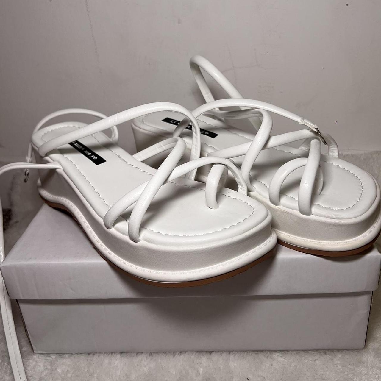 *NEW* SHIEN White Sandals ️Size EU 38 (UK 5) ️Final... - Depop