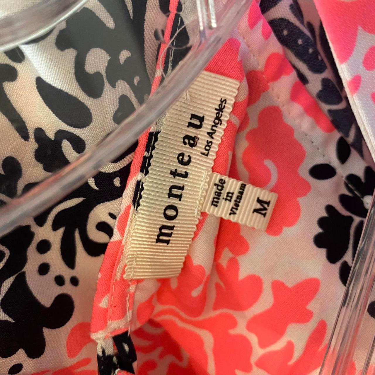 EUC Monteau Pink & Black Dress Size Medium - Depop