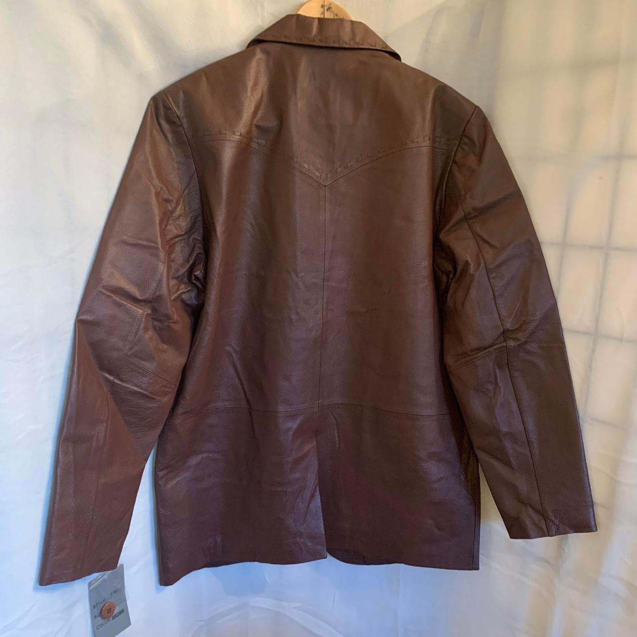 NWT Niko Men's Brown Leather Blazer Jacket Size Large - Depop