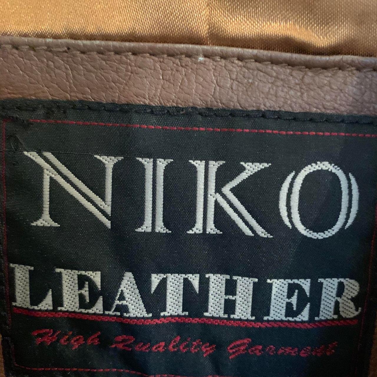 NWT Niko Men's Brown Leather Blazer Jacket Size Large - Depop