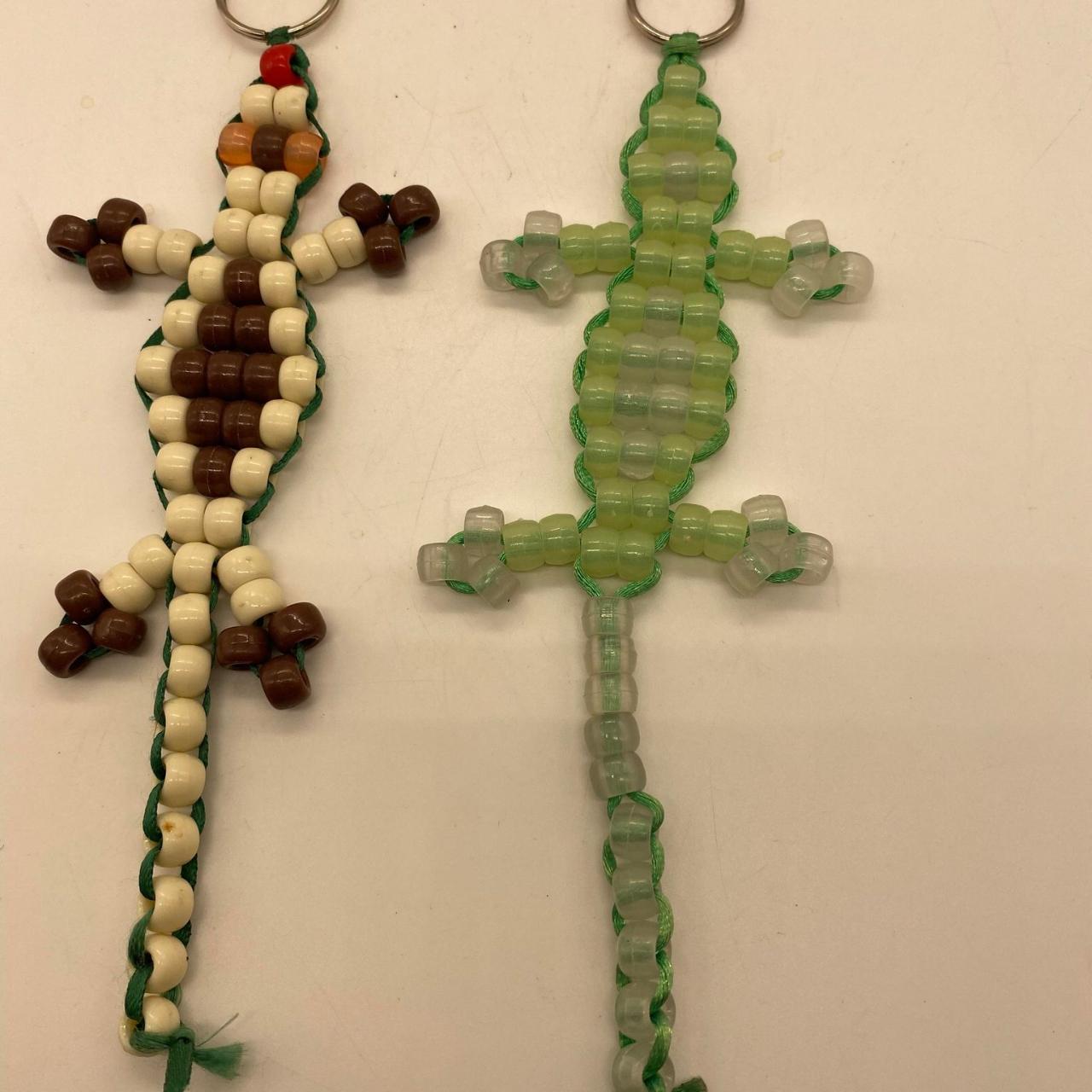2 Cute Hand-crafted Bead Alligator Keychains - Depop
