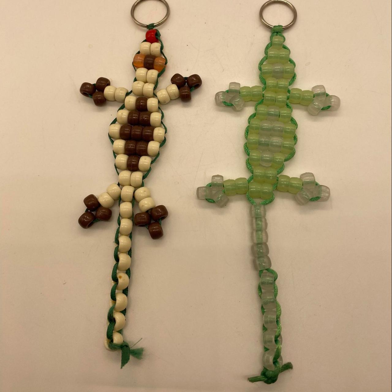 2 Cute Hand-crafted Bead Alligator Keychains - Depop