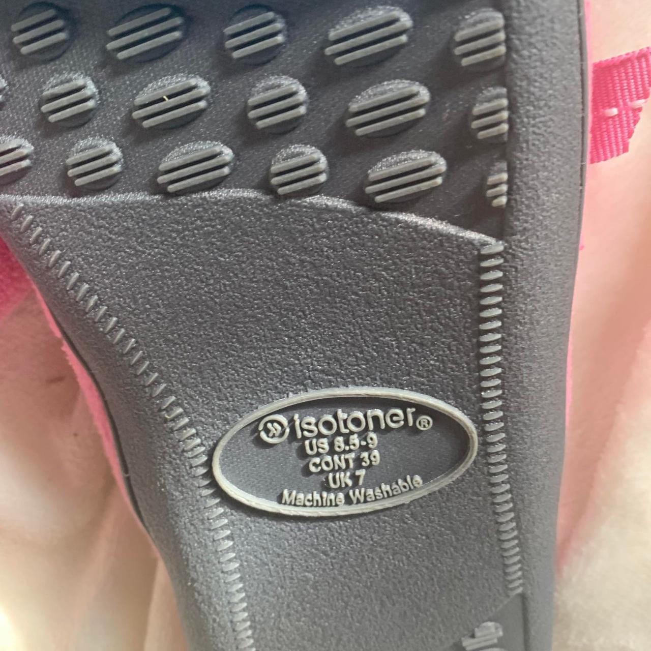 NWT Isotoner Pink Slippers Open Toe Slides Rubber... - Depop