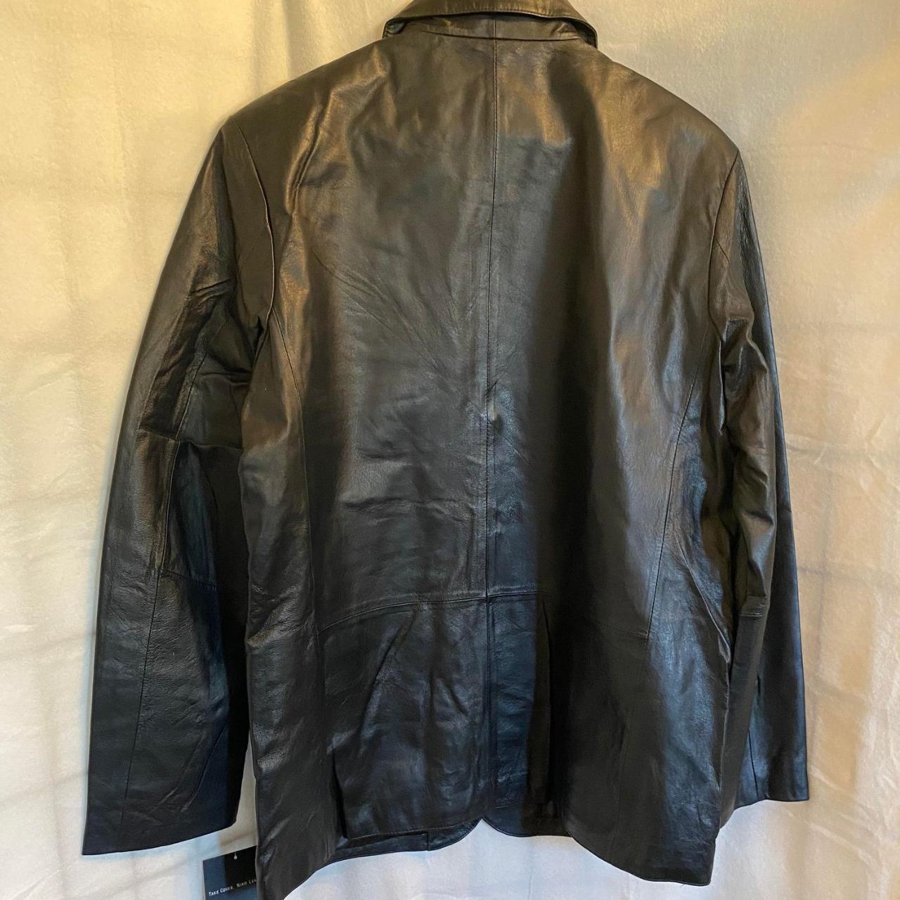 NWT Niko Leather Men's Black Leather Blazer Jacket... - Depop