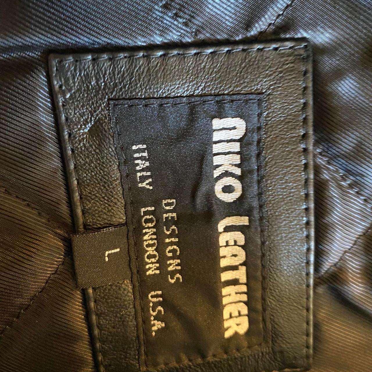 NWT Niko Leather Men's Black Leather Jacket Size Large - Depop