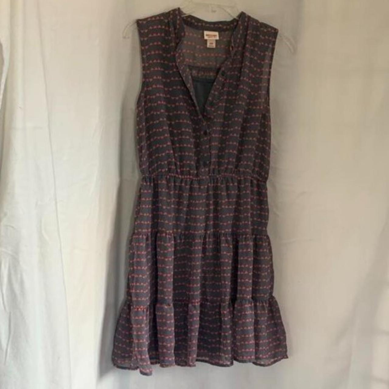 EUC Mossimo Gray & Orange Dress Size Medium - Depop