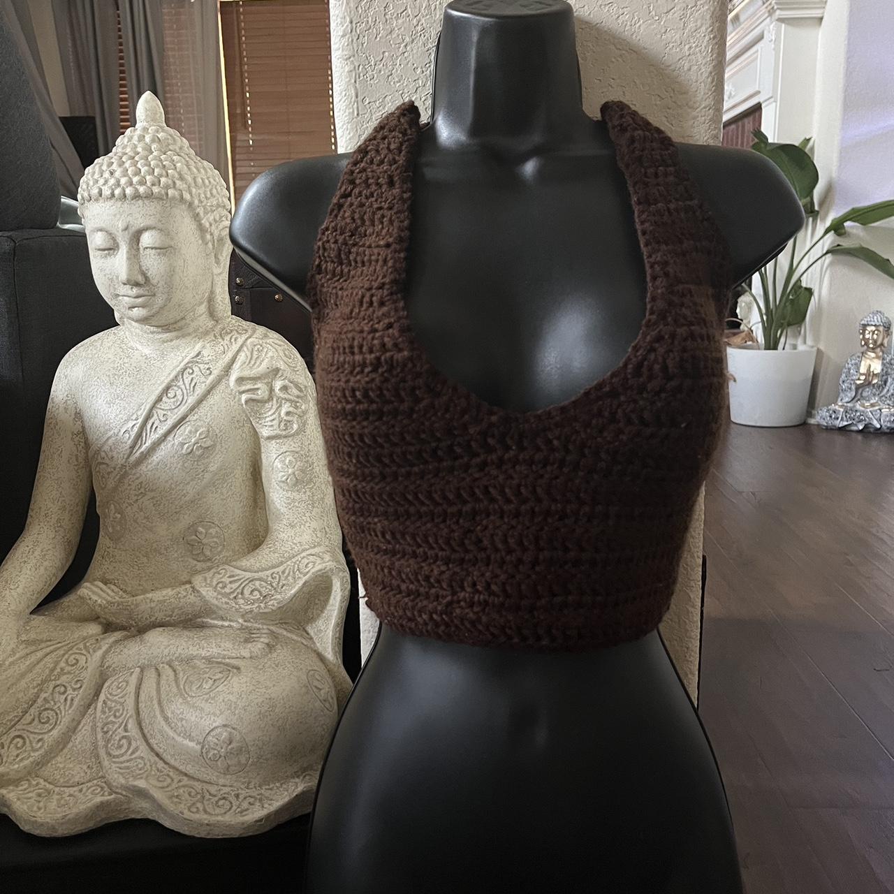 Women's Brown Crop-top | Depop