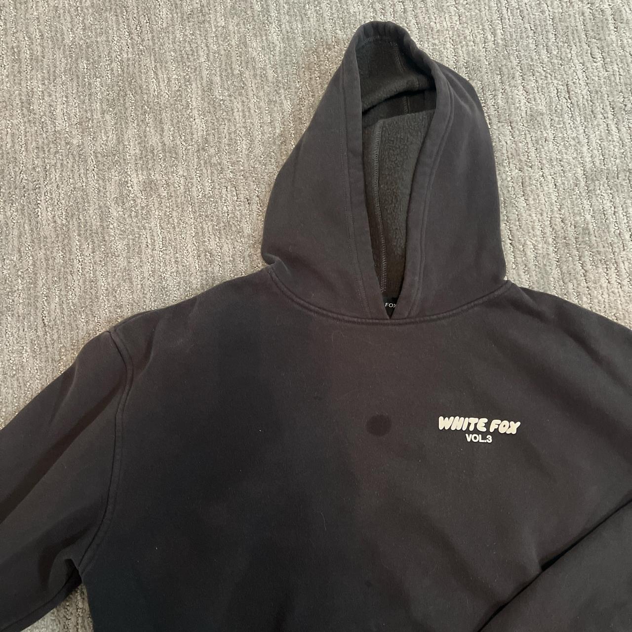 White Fox Vol. 3 Dark Grey/Black Hoodie SIZE-... - Depop