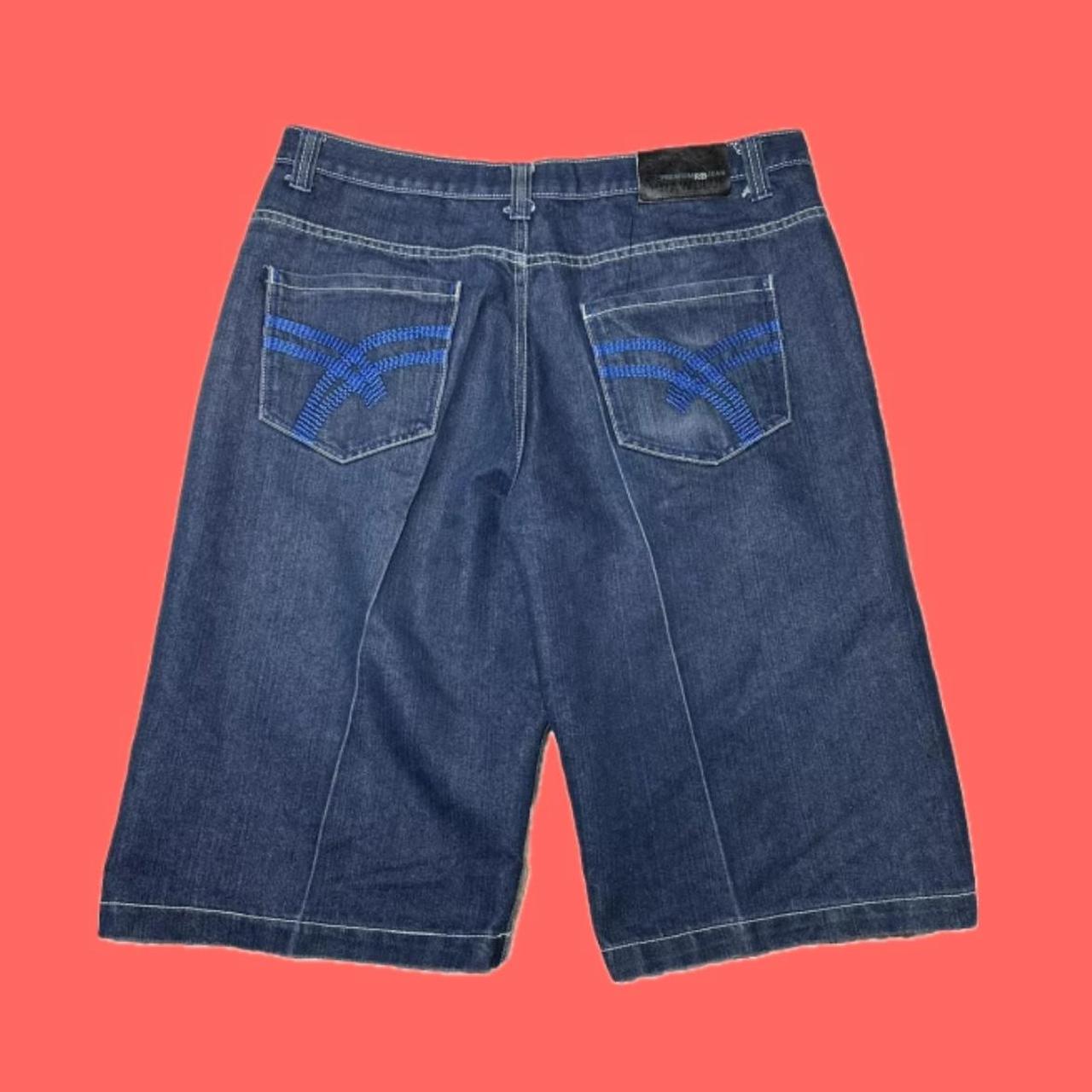 Vintage Jean Shorts Mens 40 Raw Blue Y2k Hip Depop