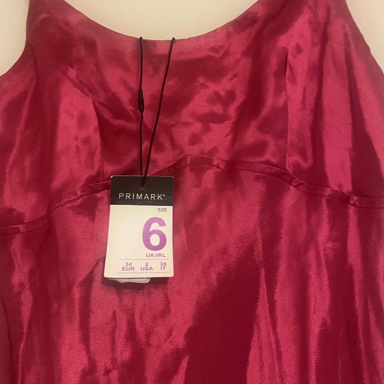 Primark Hot pink silk satin slip dress #glamour... | Depop