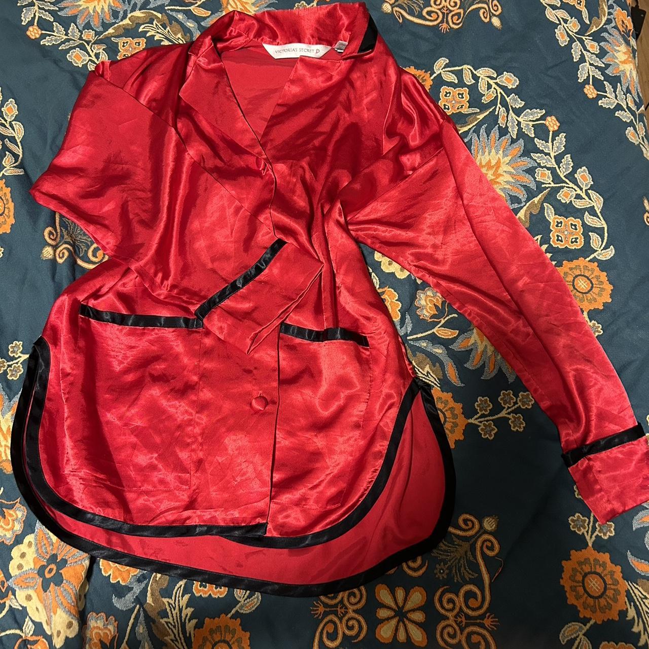 Vampy Red & Black Victoria’s Secret Button Down •... - Depop