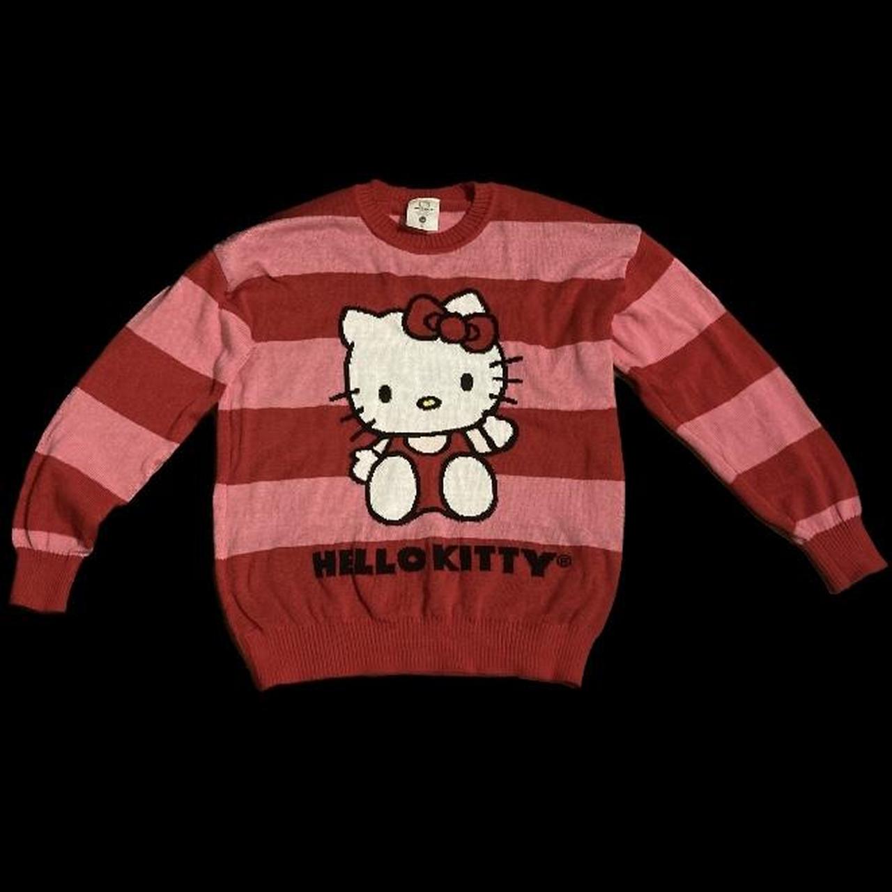 Hello Kitty Women's Red and Pink Jumper | Depop