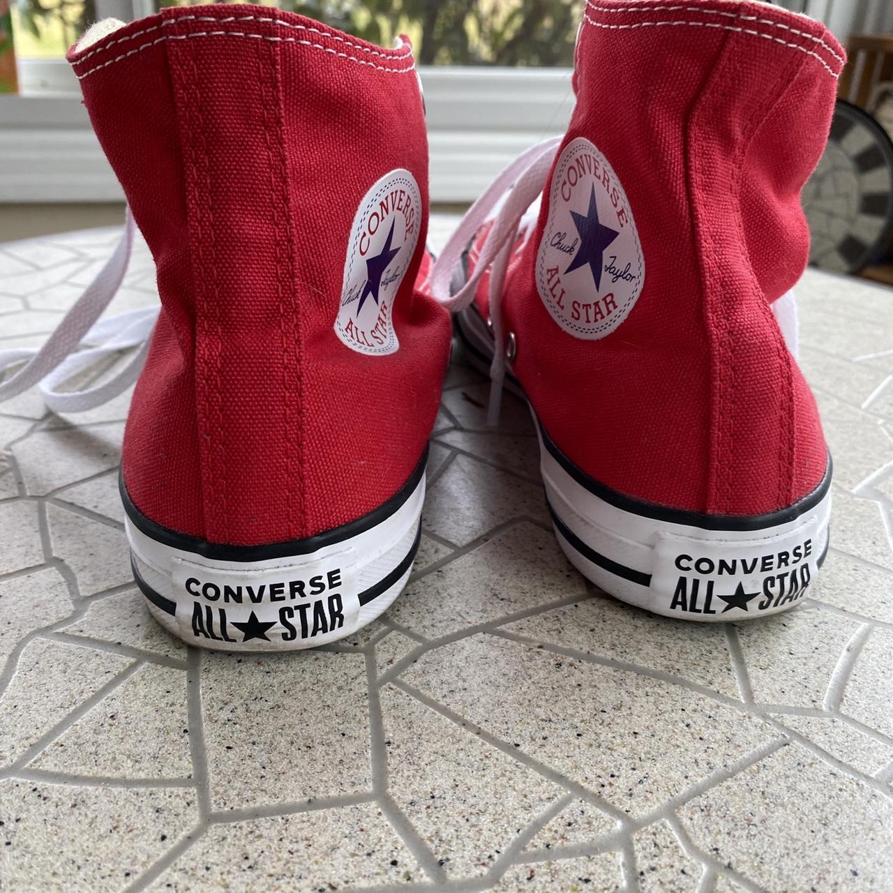 Converse Women's Red Trainers | Depop