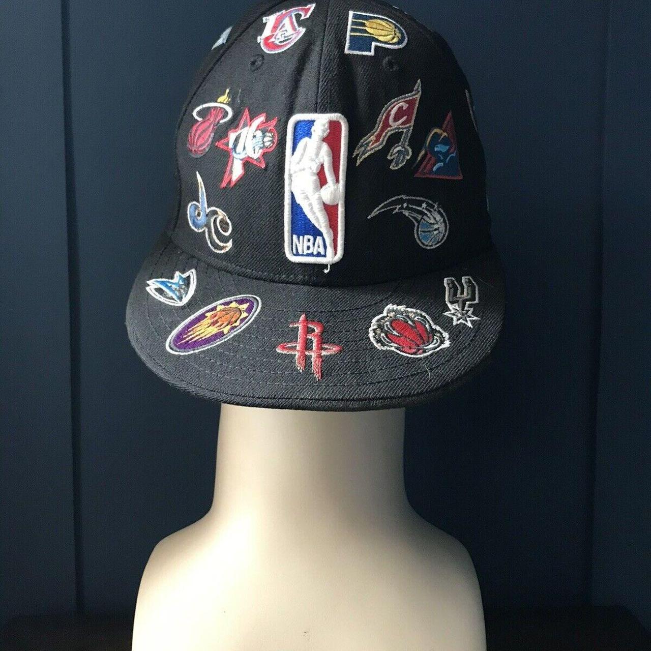 New Era 59fifty NBA All Over Team Logo Black Fitted... - Depop