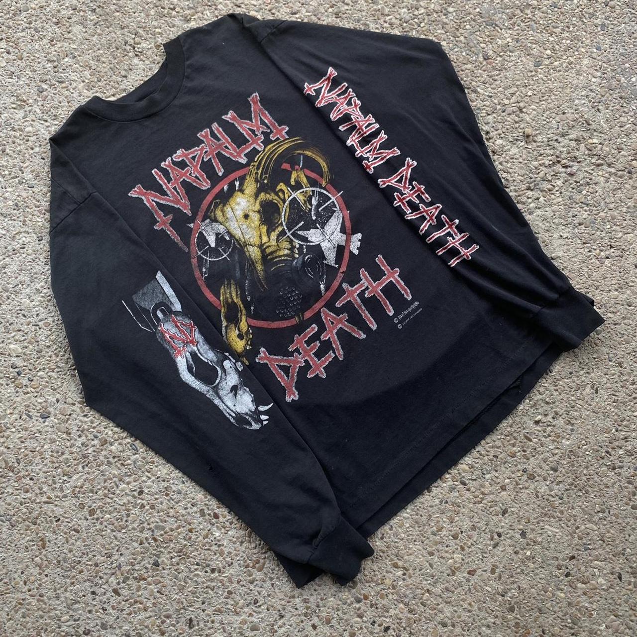beautiful vintage 1991 single stitch napalm death... | Depop