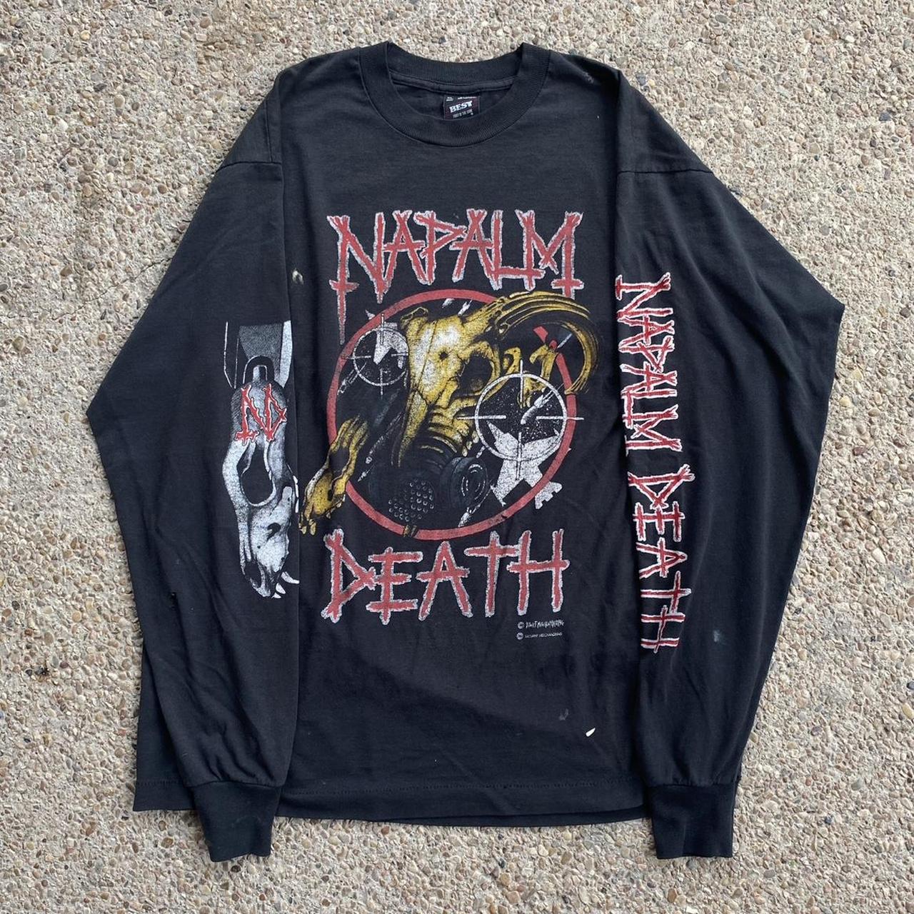 beautiful vintage 1991 single stitch napalm death... | Depop