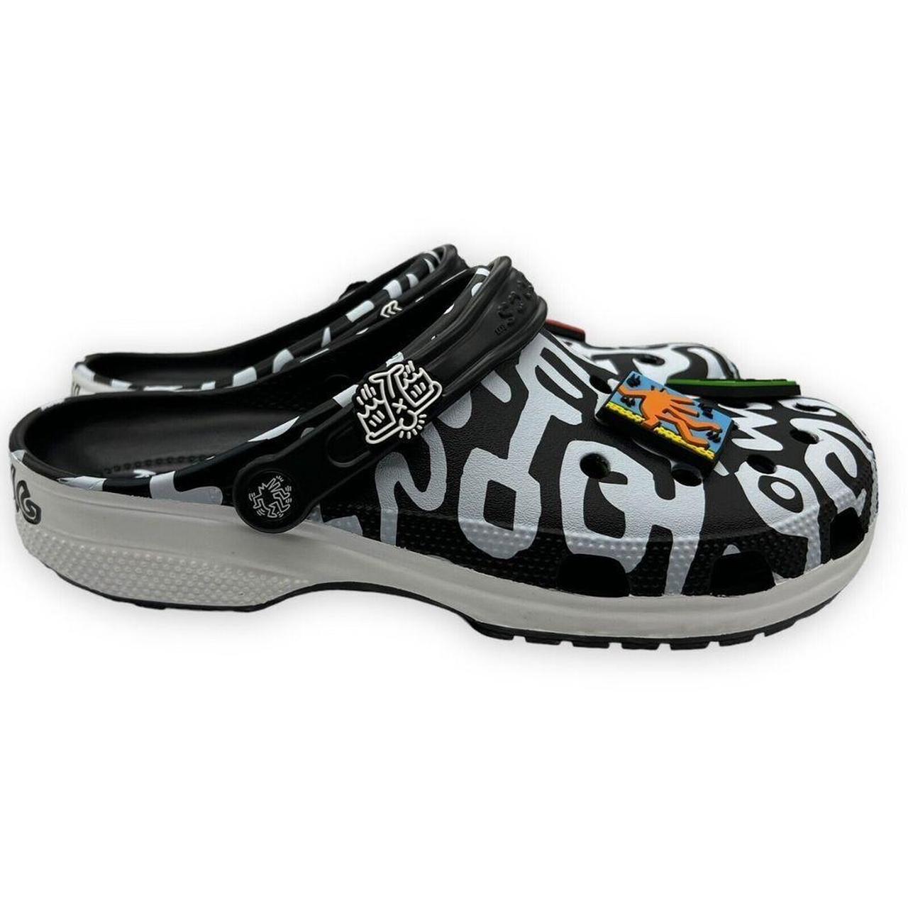 Crocs X Keith Haring Clog Mens 12 Black White Pop... - Depop