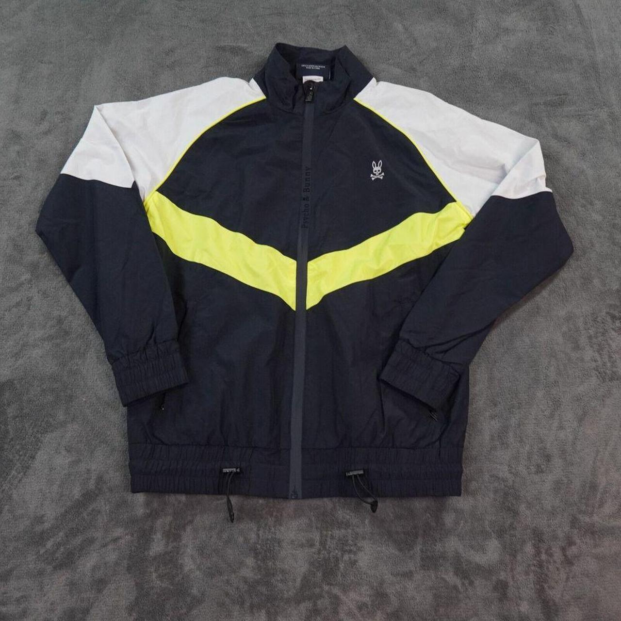 Psycho Bunny Jacket Mens XS Black Yellow WASCO... | Depop
