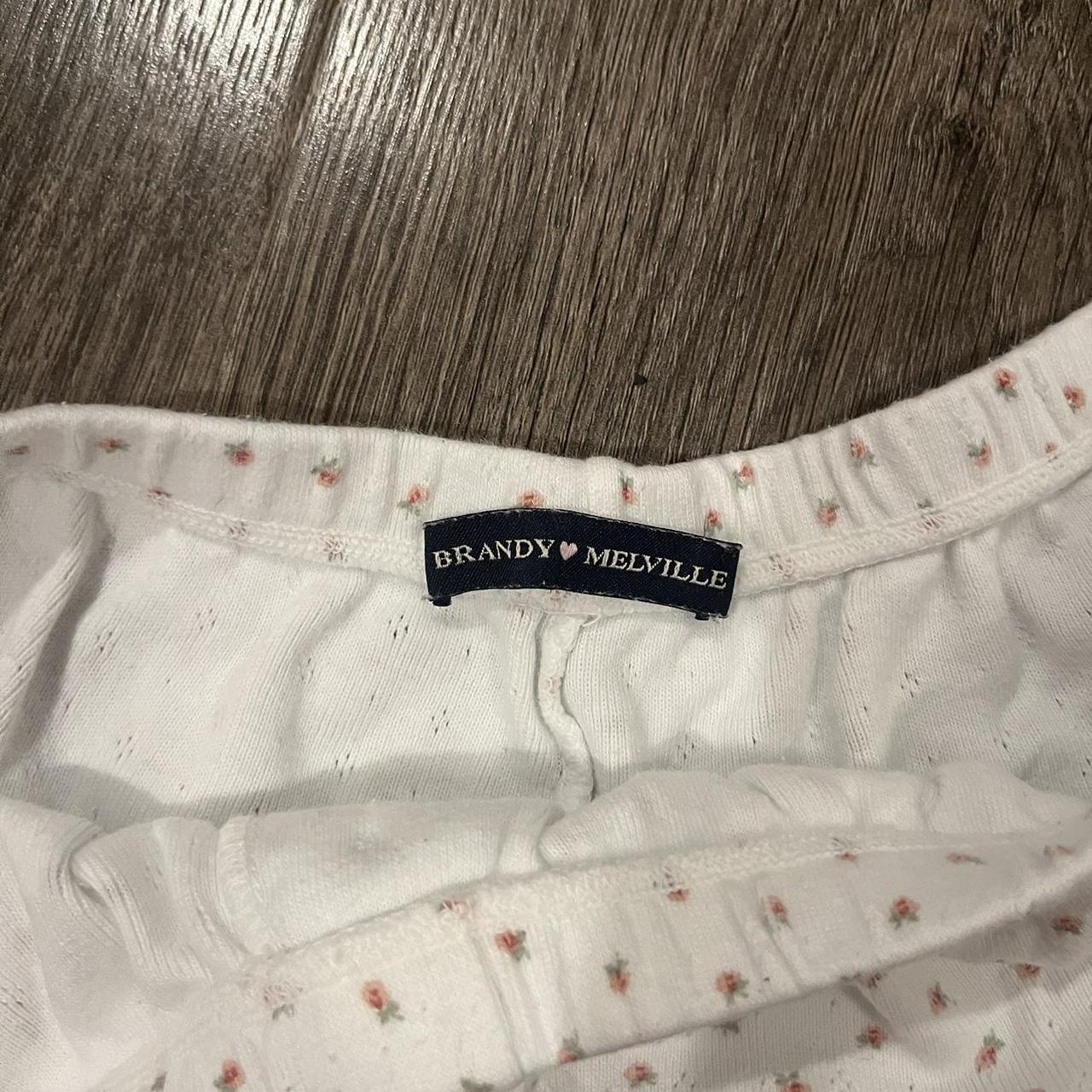 brandy melville floral pj shorts no noticeable wear... - Depop