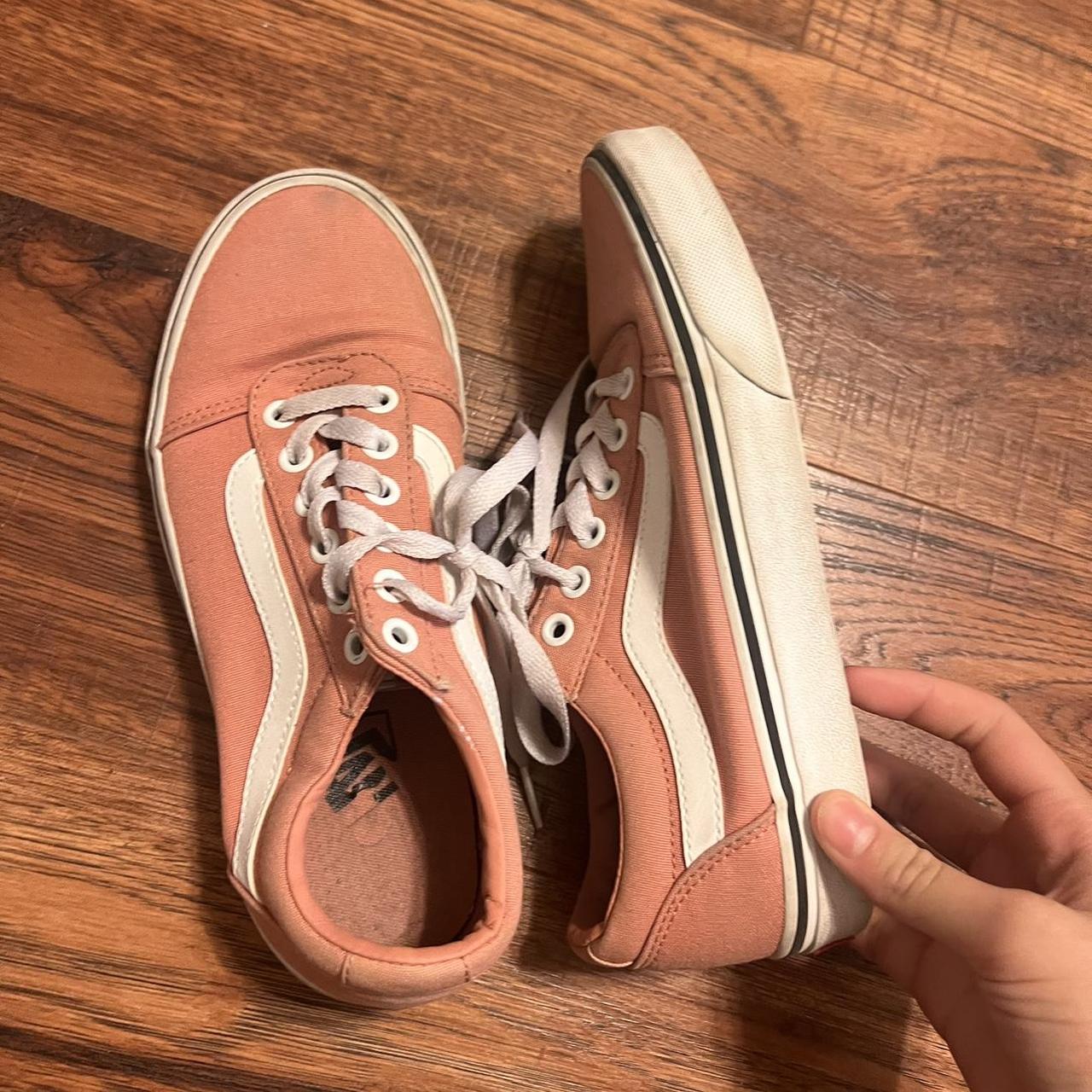 Coral vans Barely worn Super cute and a really nice... - Depop
