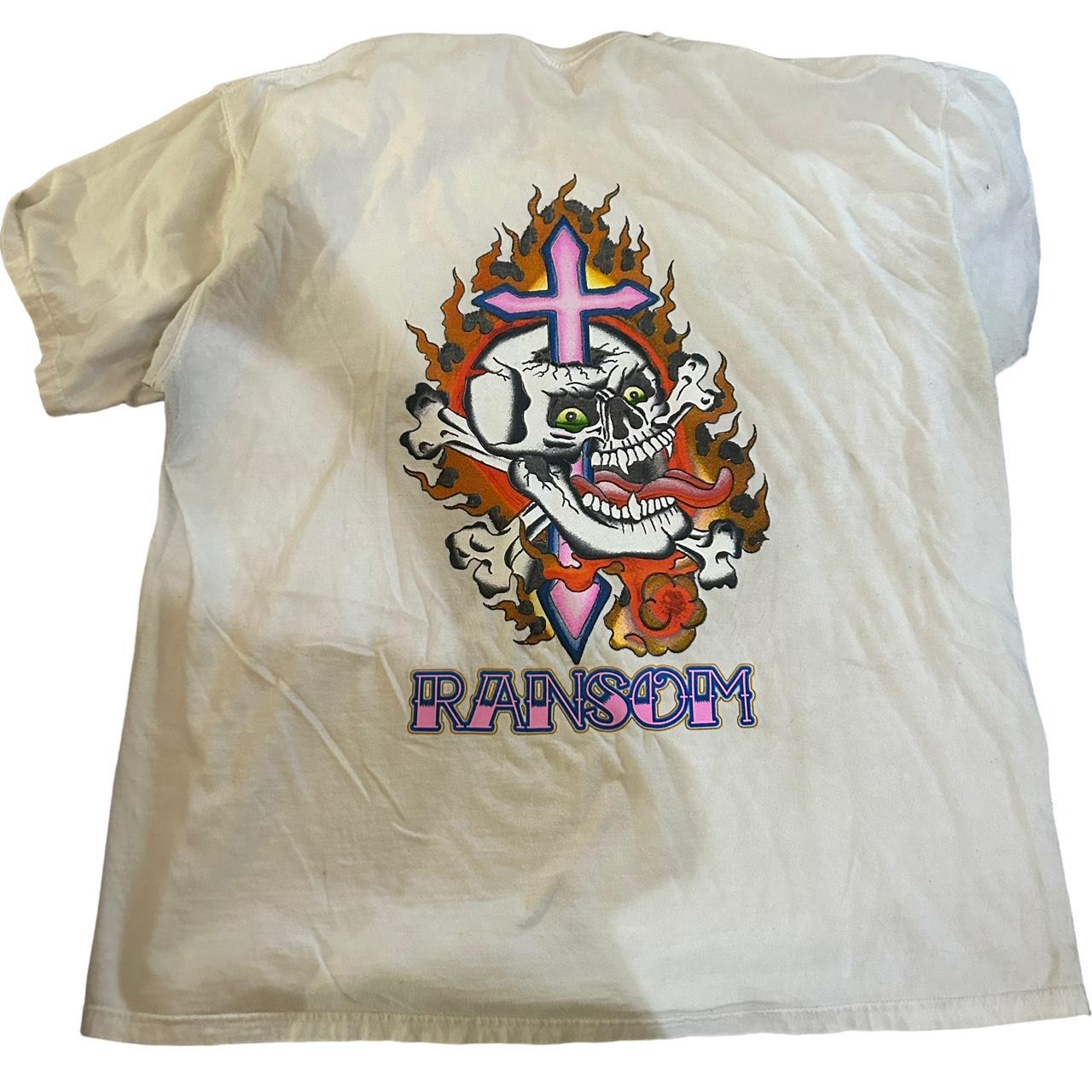 Vintage ransom skull on fire tee shirt 🔥💀 .size... - Depop