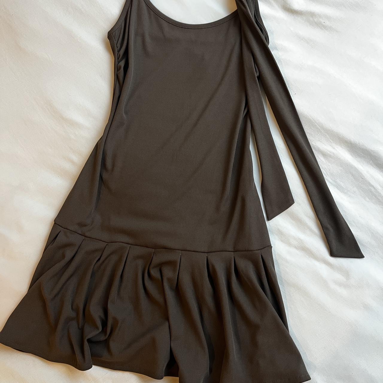 prod bldg x whatever lab brown midi dress with... - Depop