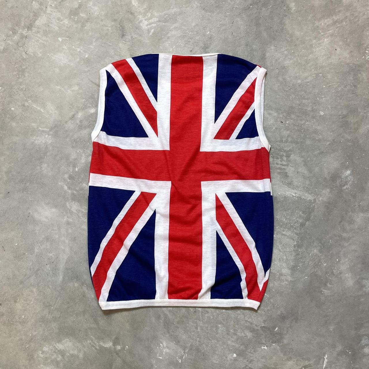 70s Union Jack tank Size M Chest 16ins Length... - Depop