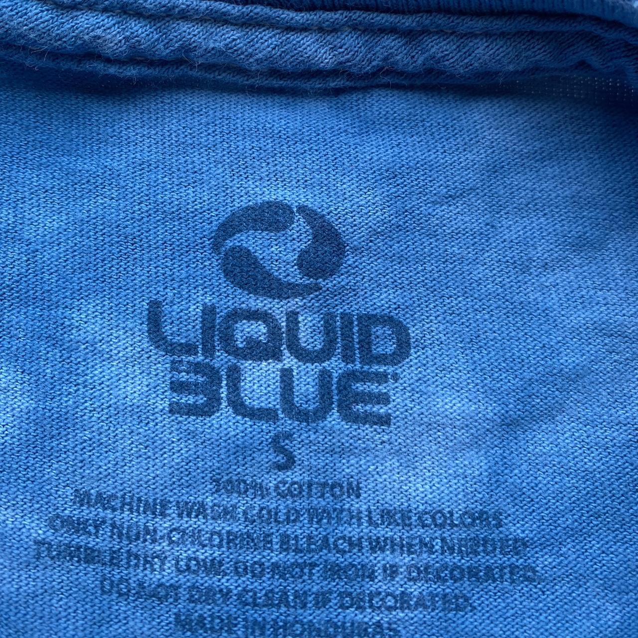 Vintage liquid blue white tiger t shirt Size... - Depop