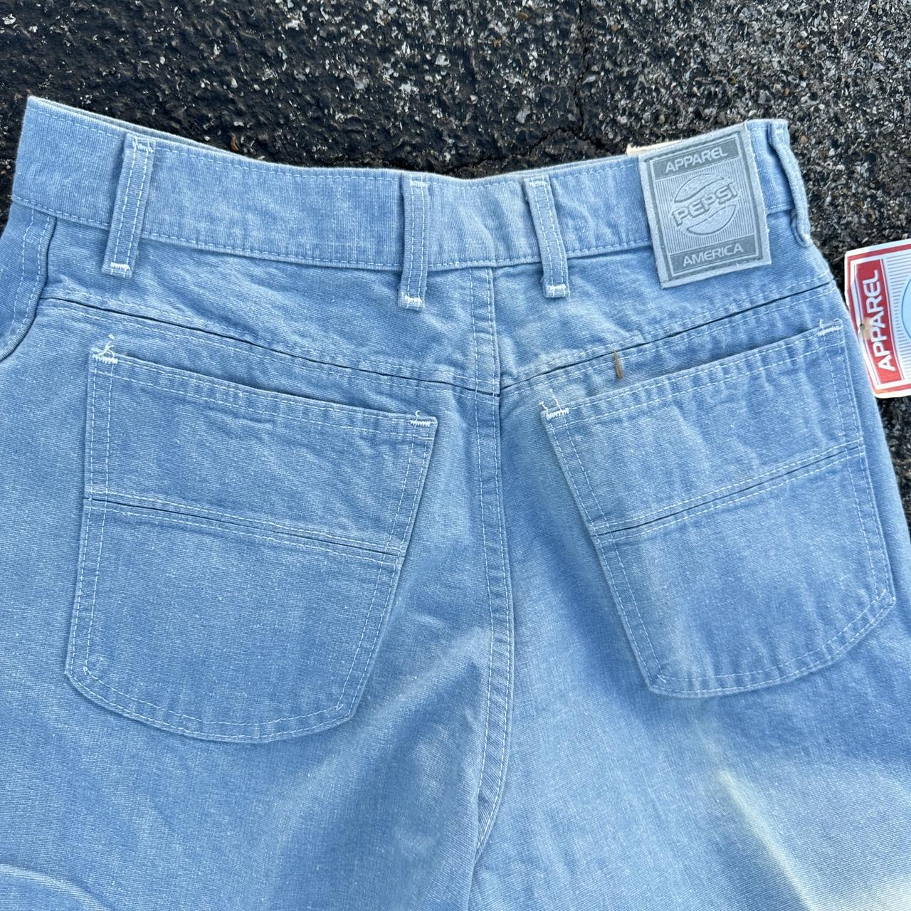 Vintage 80’s Deadstock Pepsi Jean Shorts -Size 29 -4... - Depop