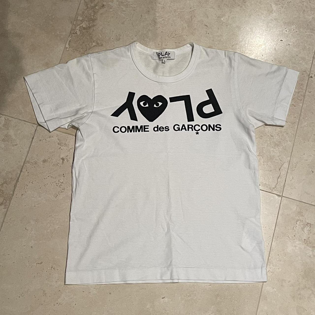 CDG “play” tee Women’s size large Fits slightly... - Depop