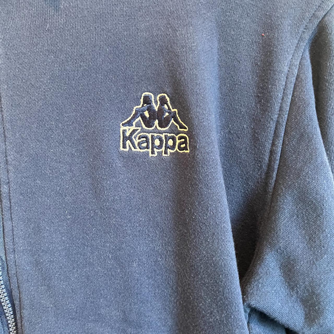 Kappa Sport Navy Zip Up Small embroidering on the... - Depop