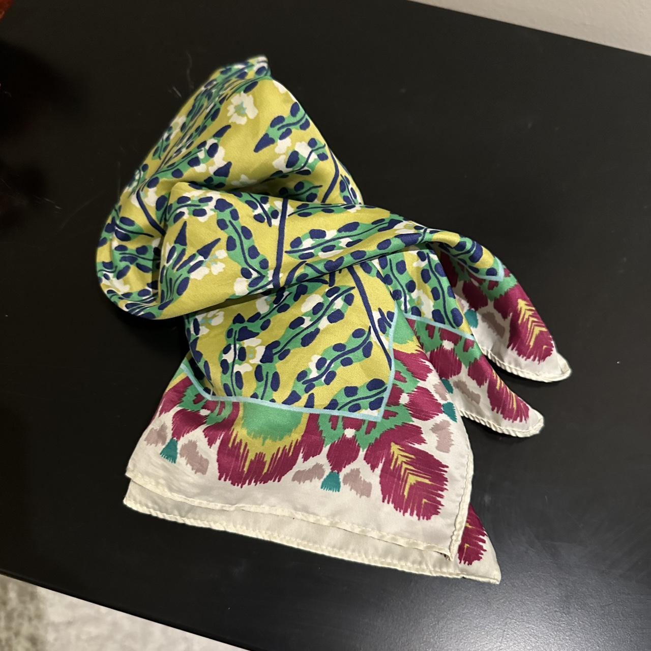 Zara silk scarf, a cute pop of color for the summer! - Depop