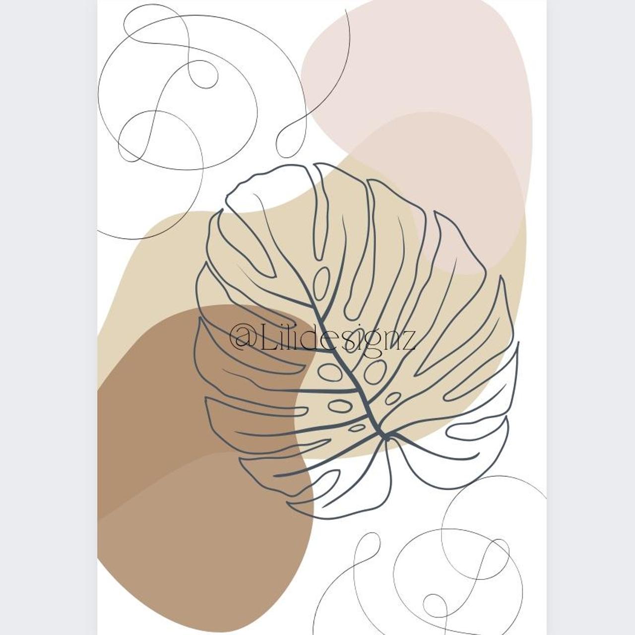 Boho leaf print Watermark will be removed before... - Depop