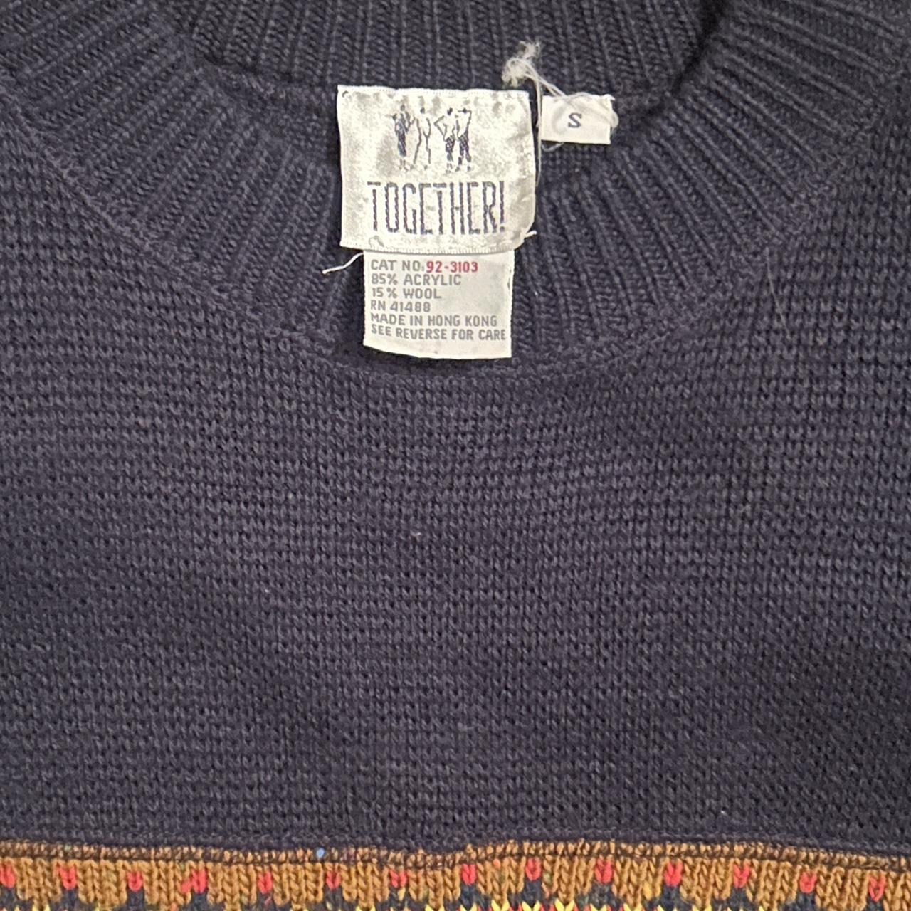 Together / Knit / Sweater / Small / Crazy Design... - Depop