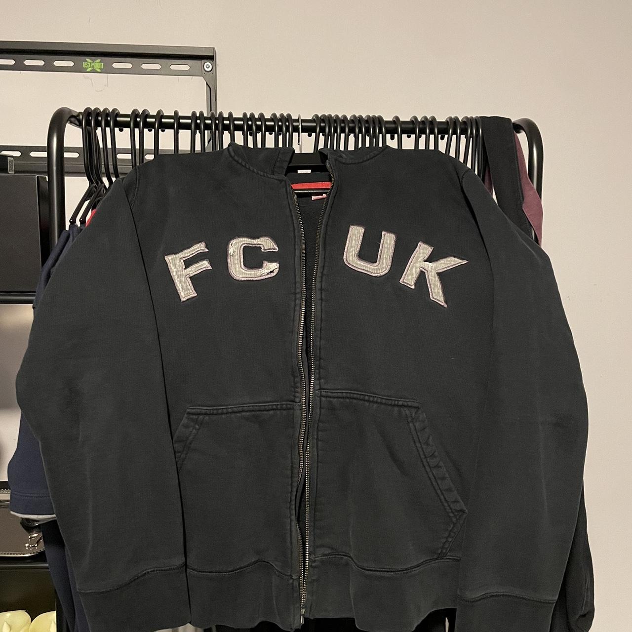 FCUK y2k zip up hoodie -size L but fits M *MISSING... - Depop