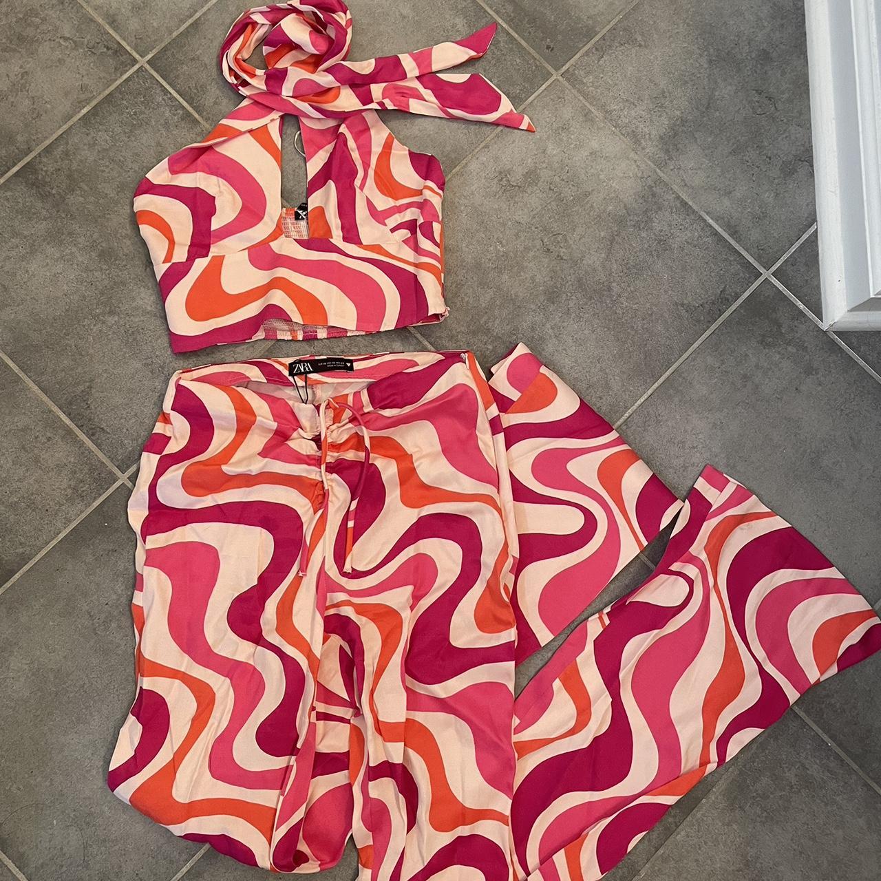 Pink Barbie two piece set from Zara, never worn!... - Depop