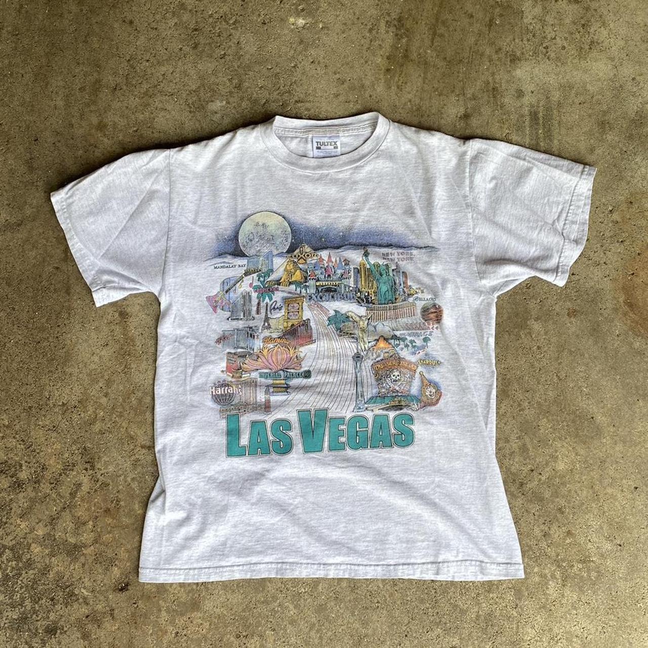 Vintage Las Vegas Tee tultex tag size M clean no flaws - Depop
