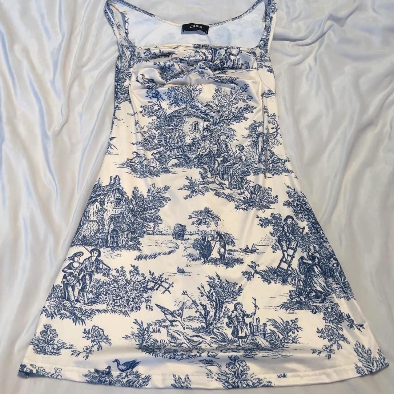 Coquette Cider blue and white tight fitting dress 🌊🫐... - Depop