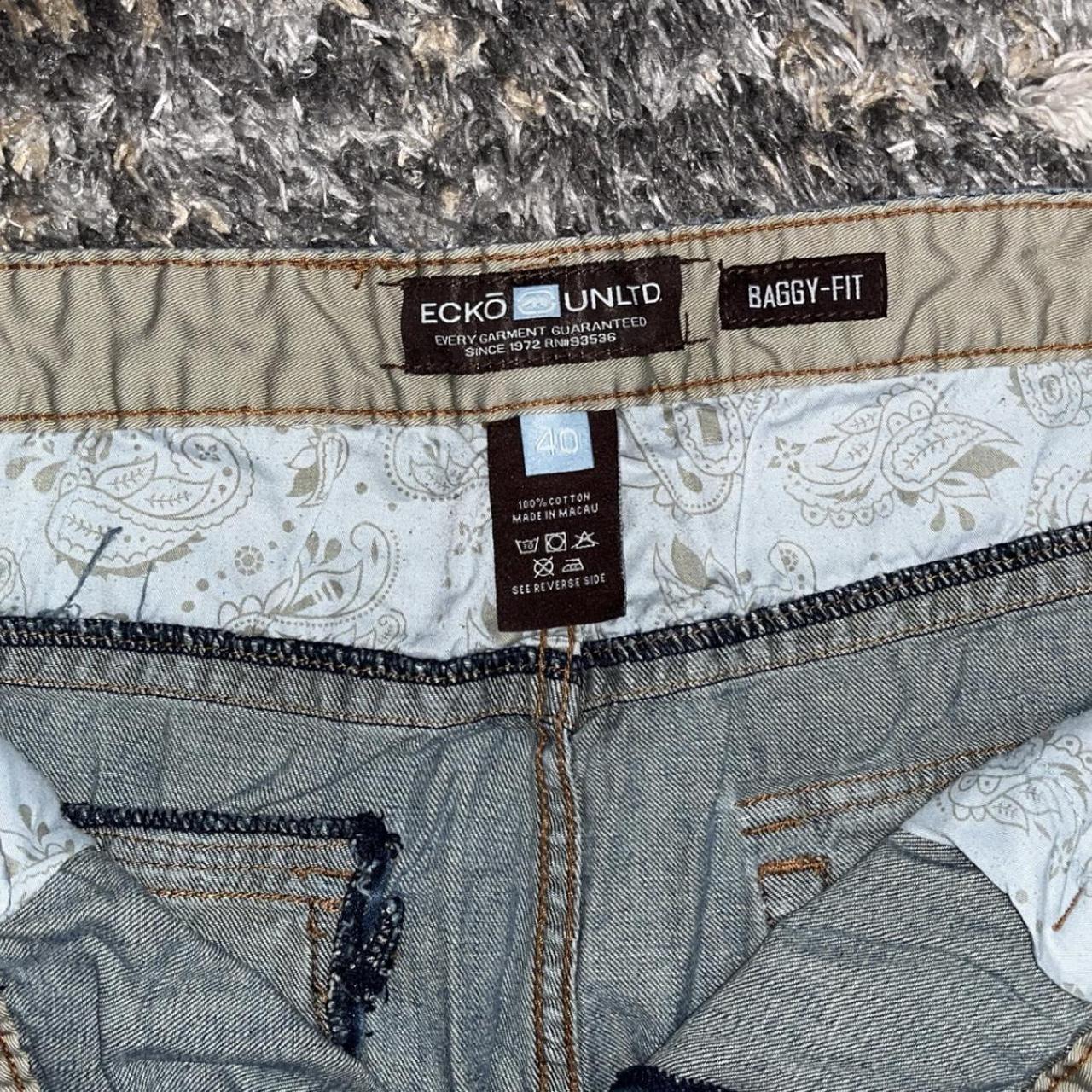 Ecko Unltd Baggy Jeans Cool Embroidered Back... - Depop