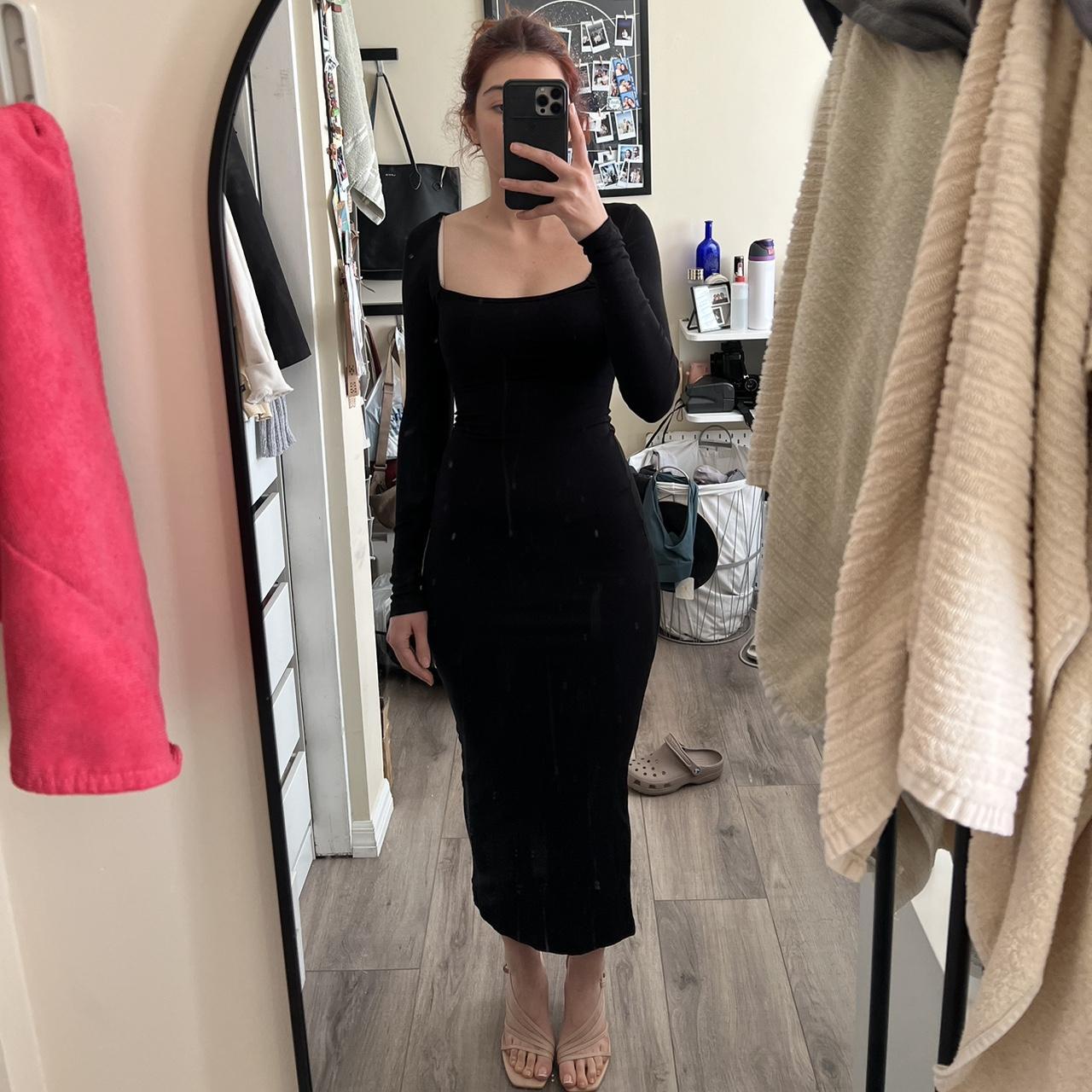 Black midi dress Skins dupe super cute and... - Depop