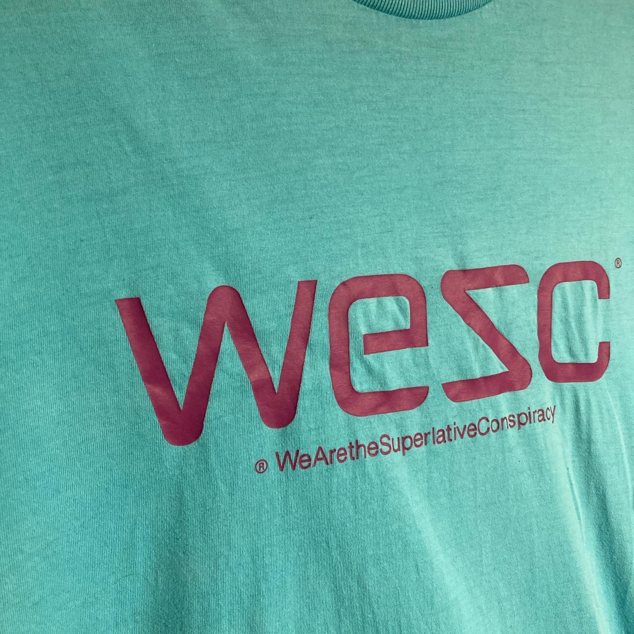 WeSC Men's Blue T-shirt | Depop