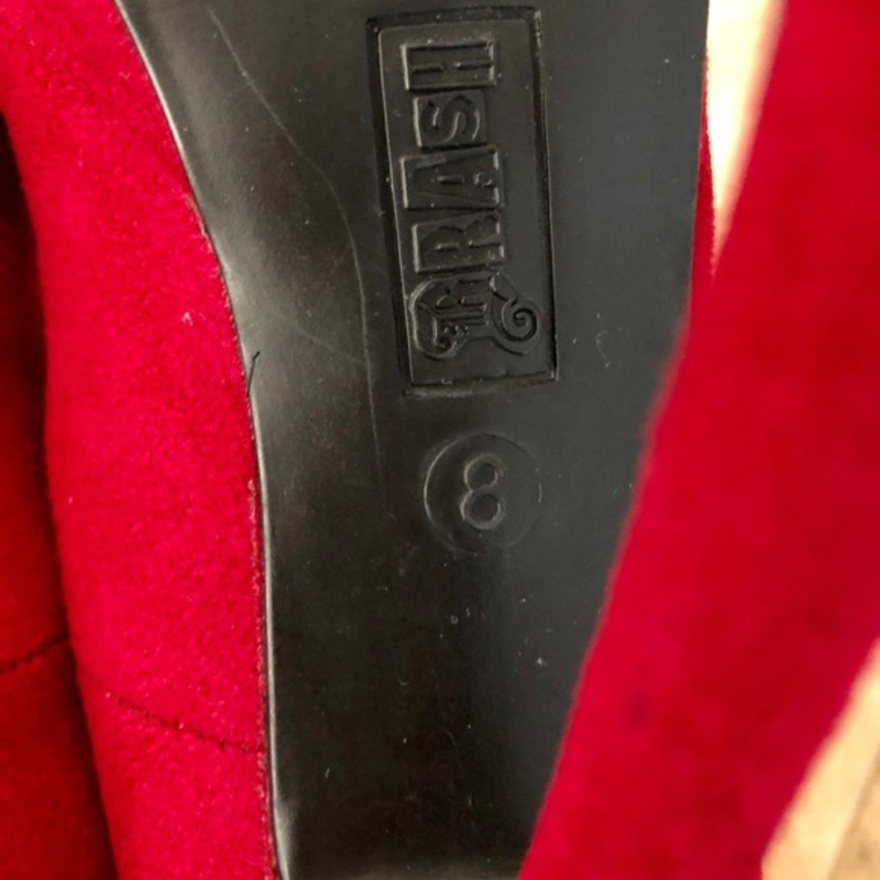 cherry red heels. Worn one time. in perfect condition - Depop
