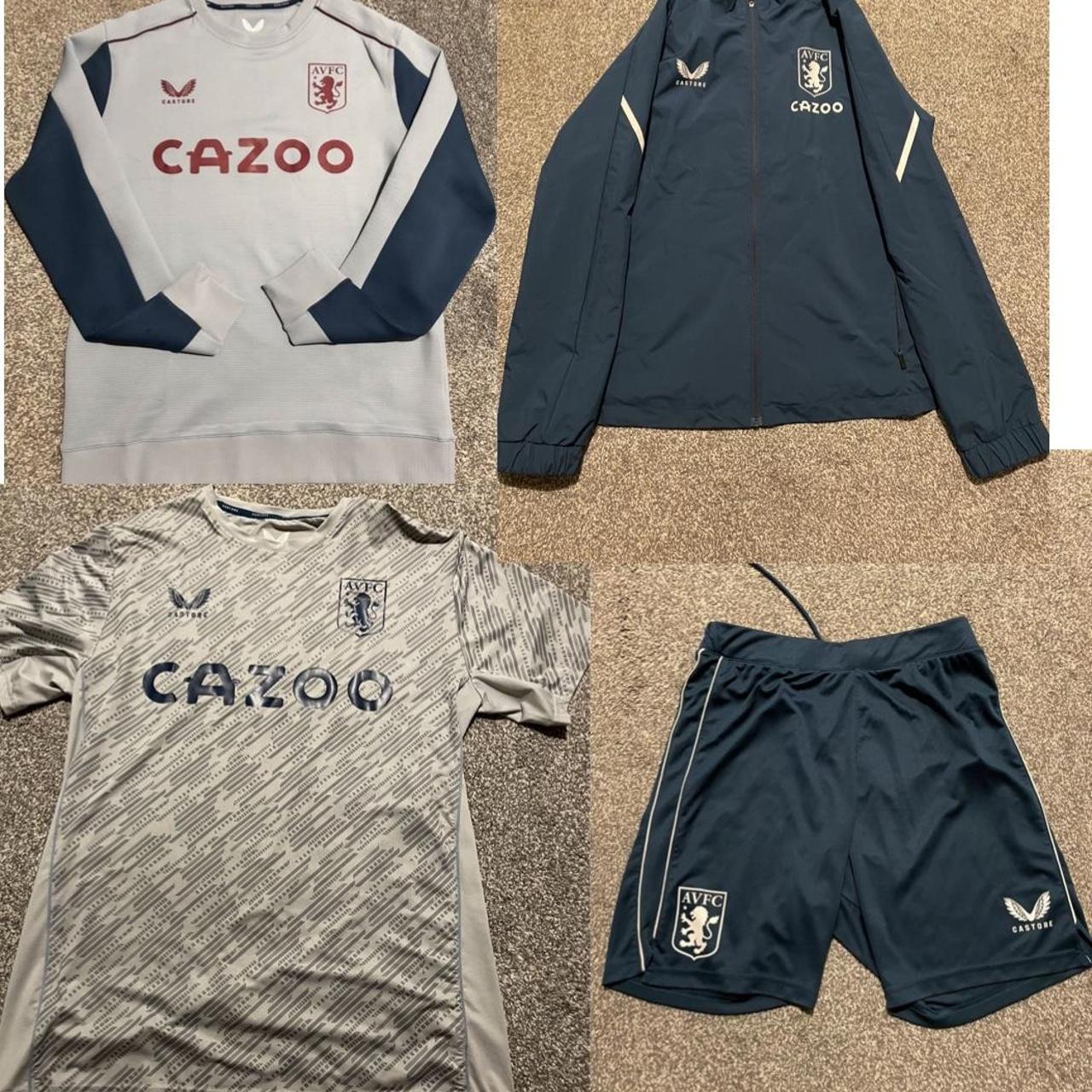 Aston Villa training kit set Raincoat, T-shirt ,... - Depop