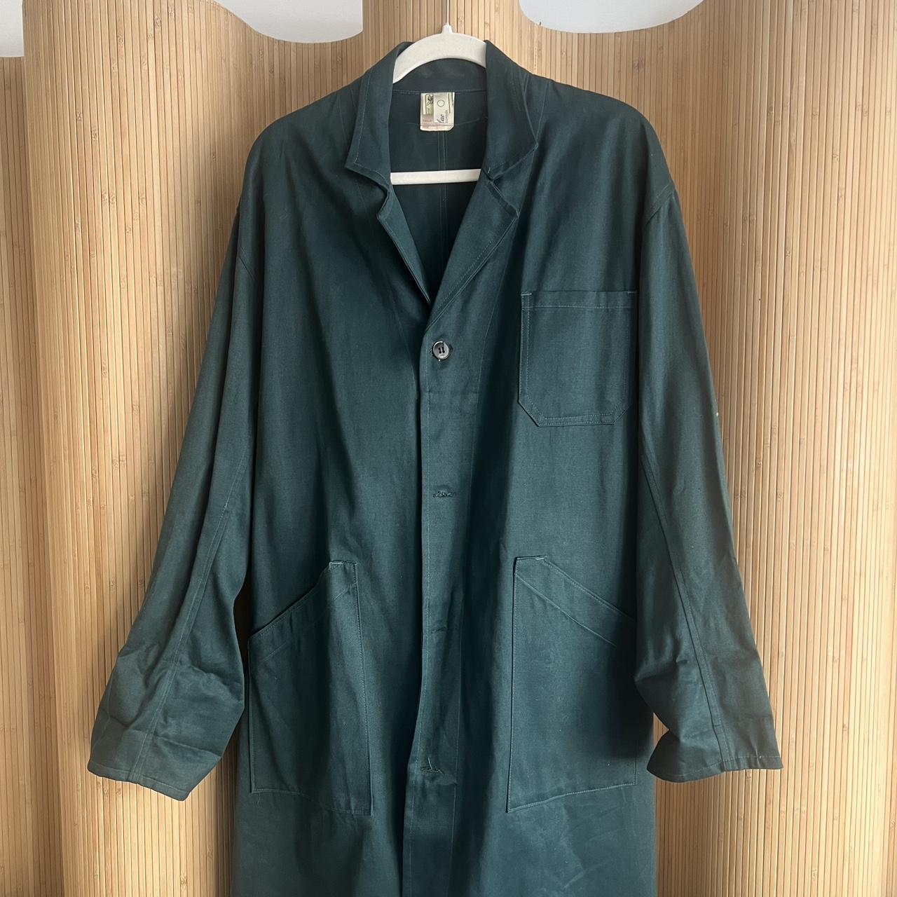 French Oversized Universal Overall Shop Coat... - Depop