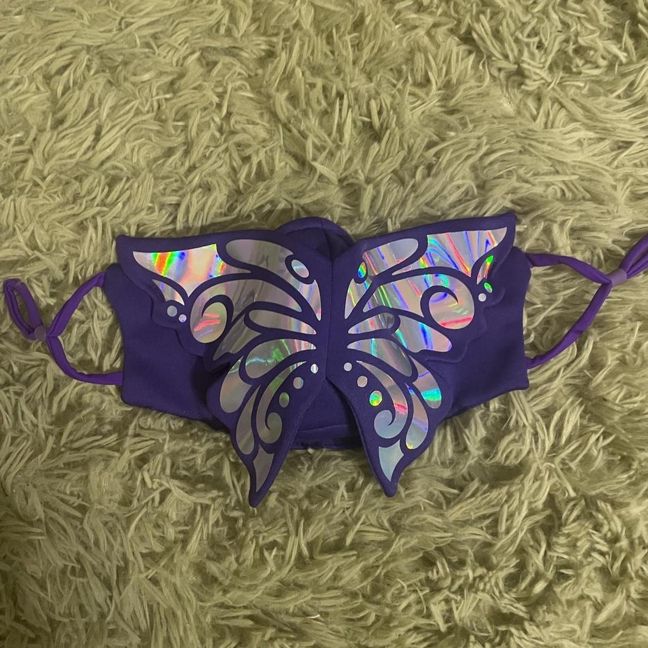 holographic butterfly face mask 🦋 #facemask... - Depop