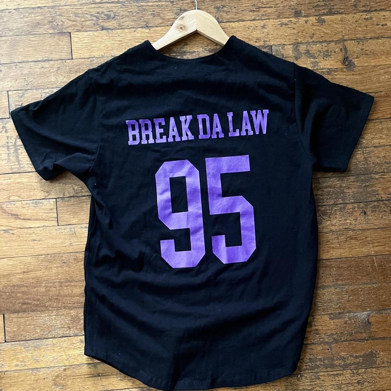 Shaka Men's Black and Purple Top | Depop