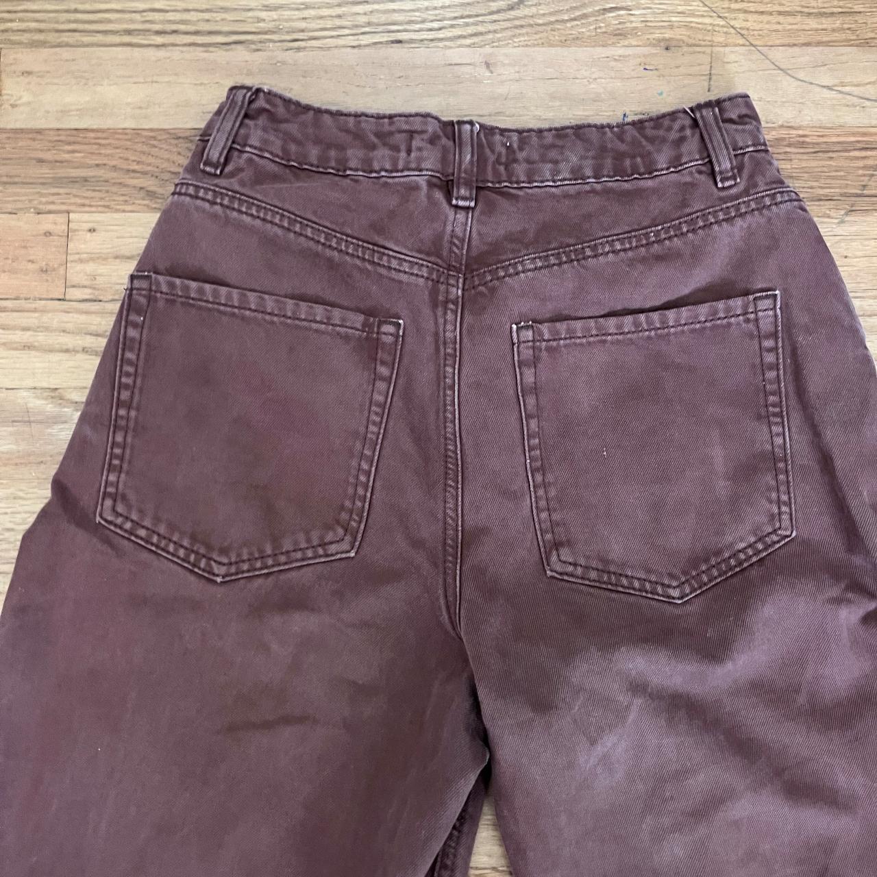 Brown garage denim wide leg pants Worn in - Depop