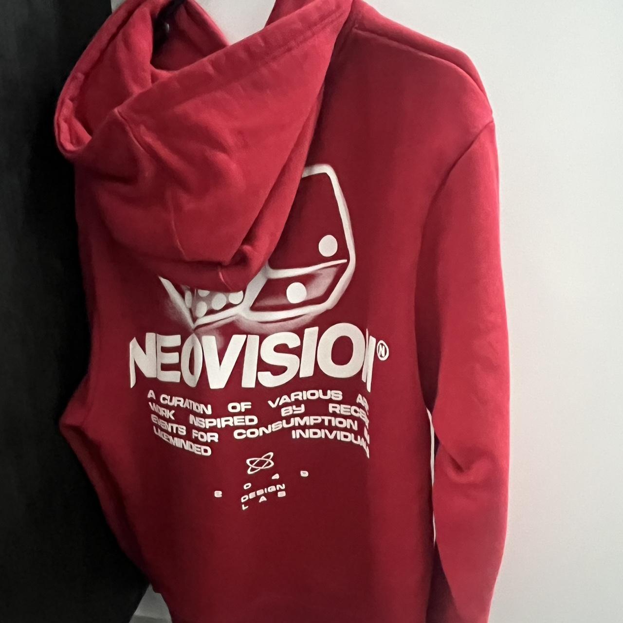 red neovision jumper, super comfy, hardly worn xx | Depop