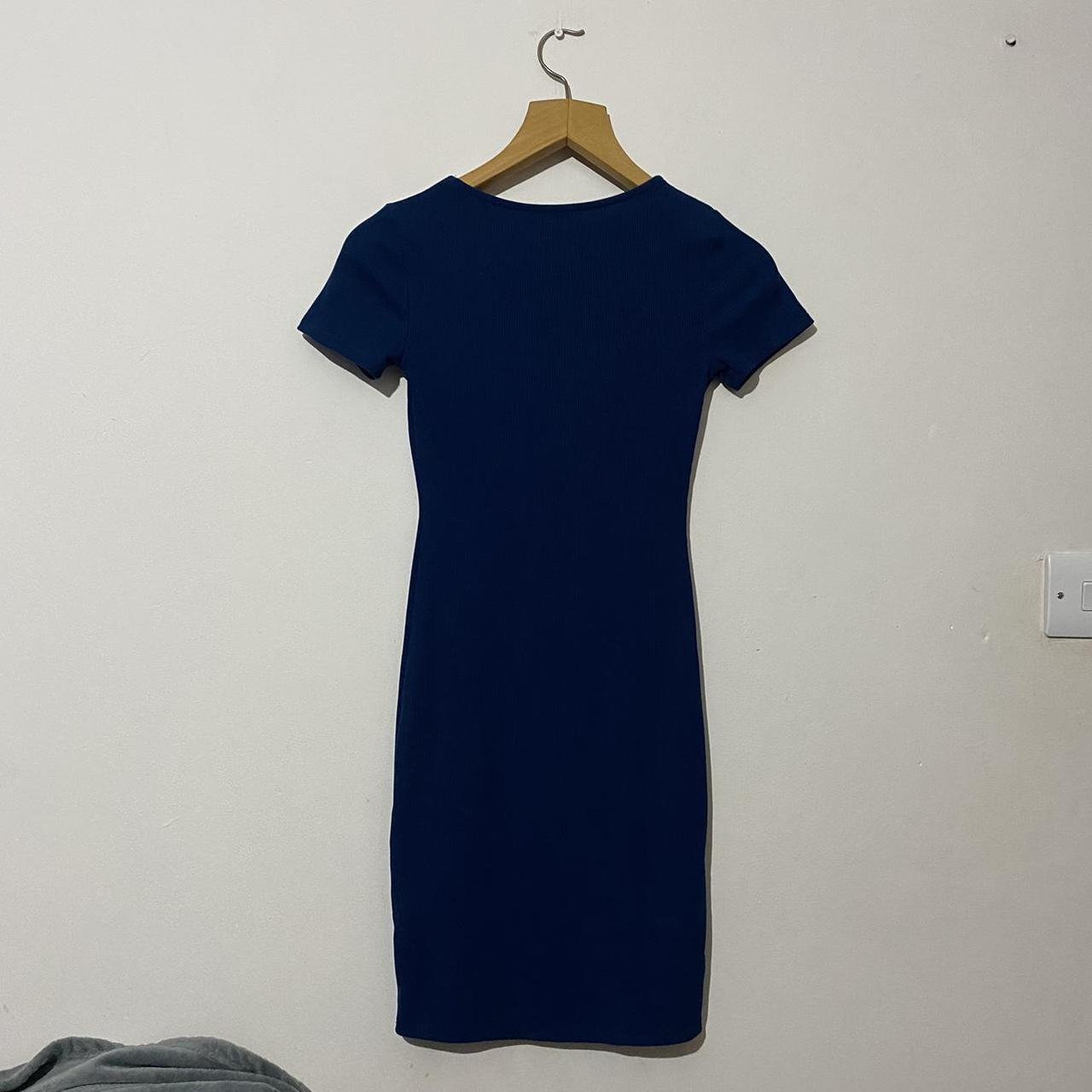 lovely fitted primark navy/royal blue mini dress... - Depop